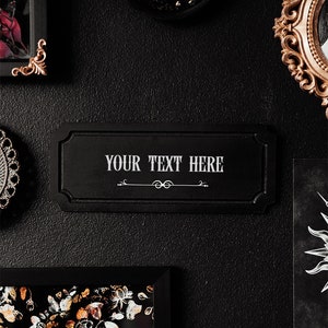 Personalised Gothic Wall Plaque / Custom Name, Phrase, Quotes / Gothic ...