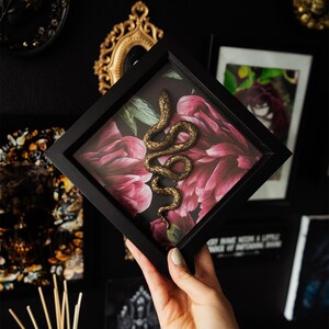 Floral Gold Snake Frame Wall Hanging Gothic Home Decor Witchy Gift Dark ...