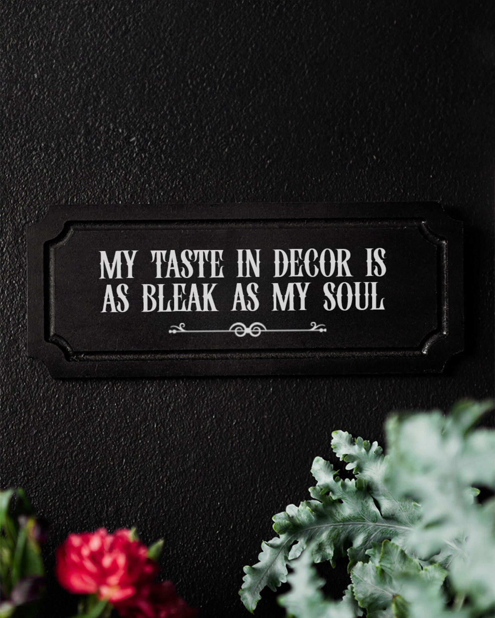 Gothic Dark Humour Wall Plaque Bleak Decor Funny Sign for Goth Home ...