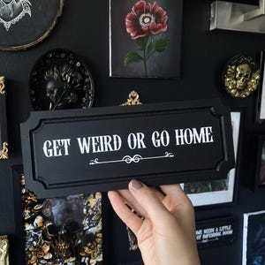 Personalised Gothic Wall Plaque / Custom Name, Phrase, Quotes / Gothic ...