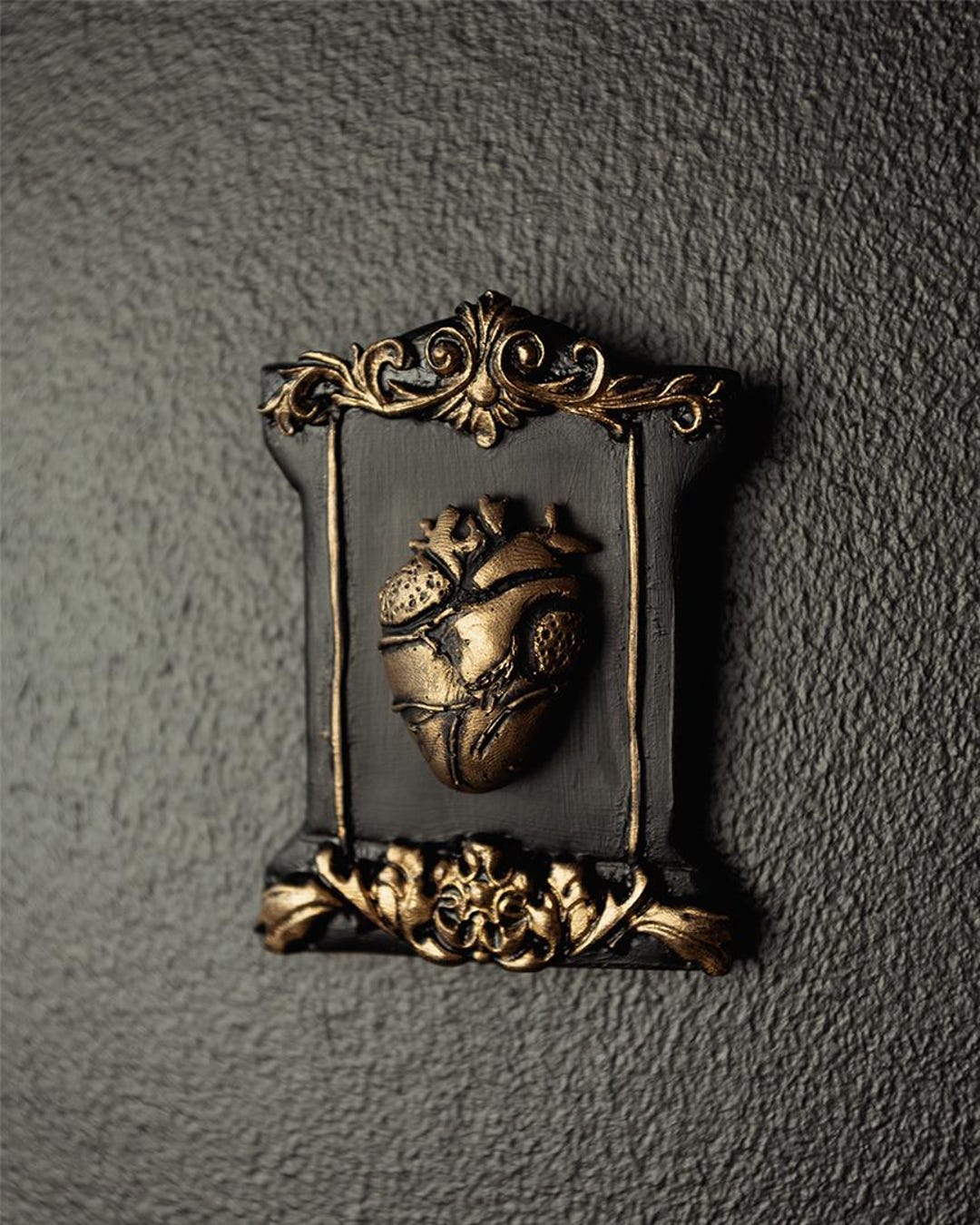 Mini Anatomical Heart in Tombstone / Gothic Wall Decor / Dark Academia ...