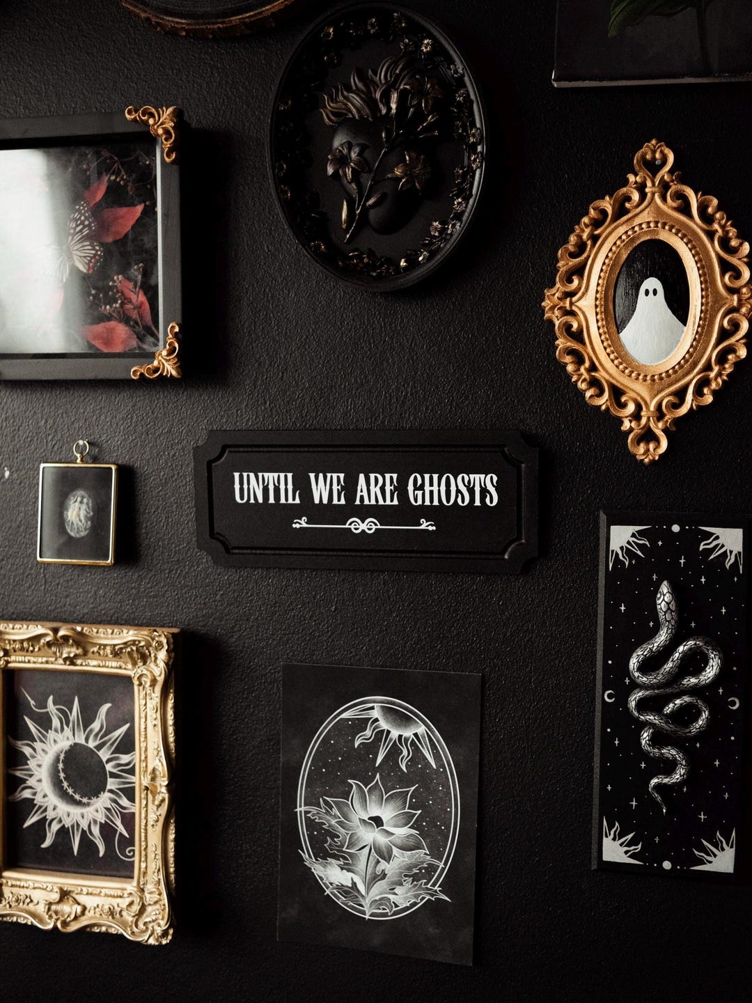 Personalised Gothic Wall Plaque / Custom Name, Phrase, Quotes / Gothic ...