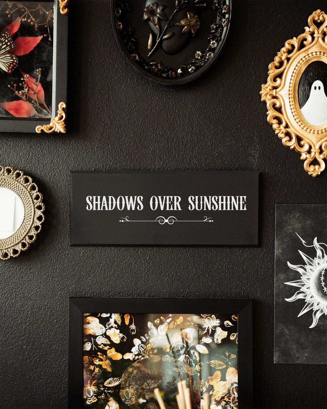 Gothic Dark Humour Wall Plaque / Shadows Over Sunshine - Victorian Wall ...