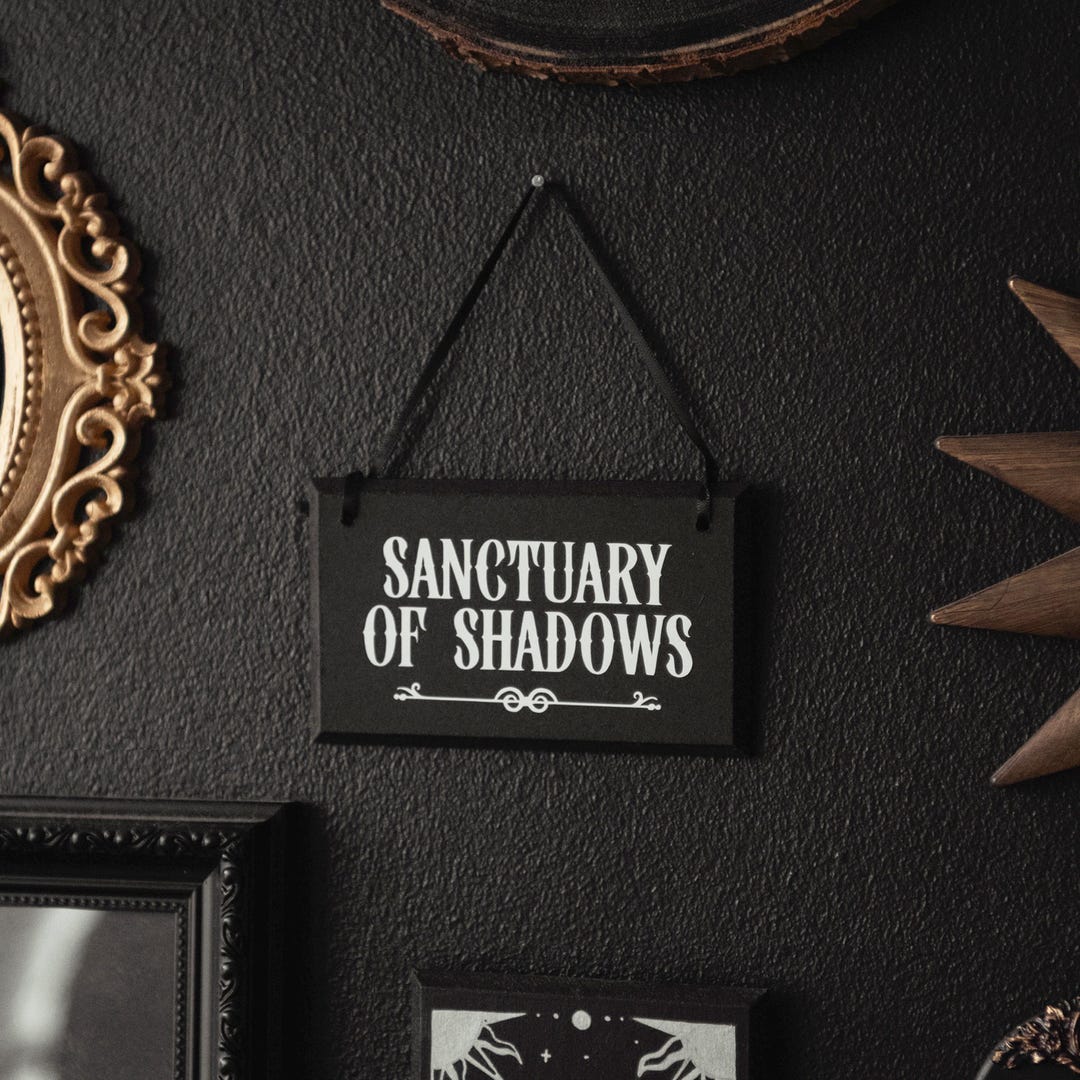 Sanctuary of Shadows / Mini Gothic Wall Sign by House of Persephone ...
