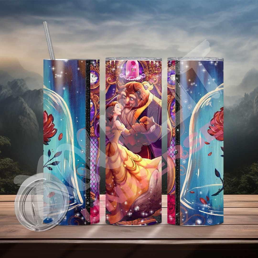 BATB Enchanted Tumbler, Enchanted Rose Tumbler, Princess Belle Tumbler ...