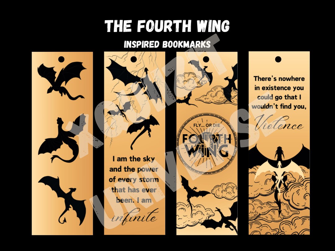 Fourth Wing Inspired Metal Bookmarks, Bookmarks for Fantasy Romance ...