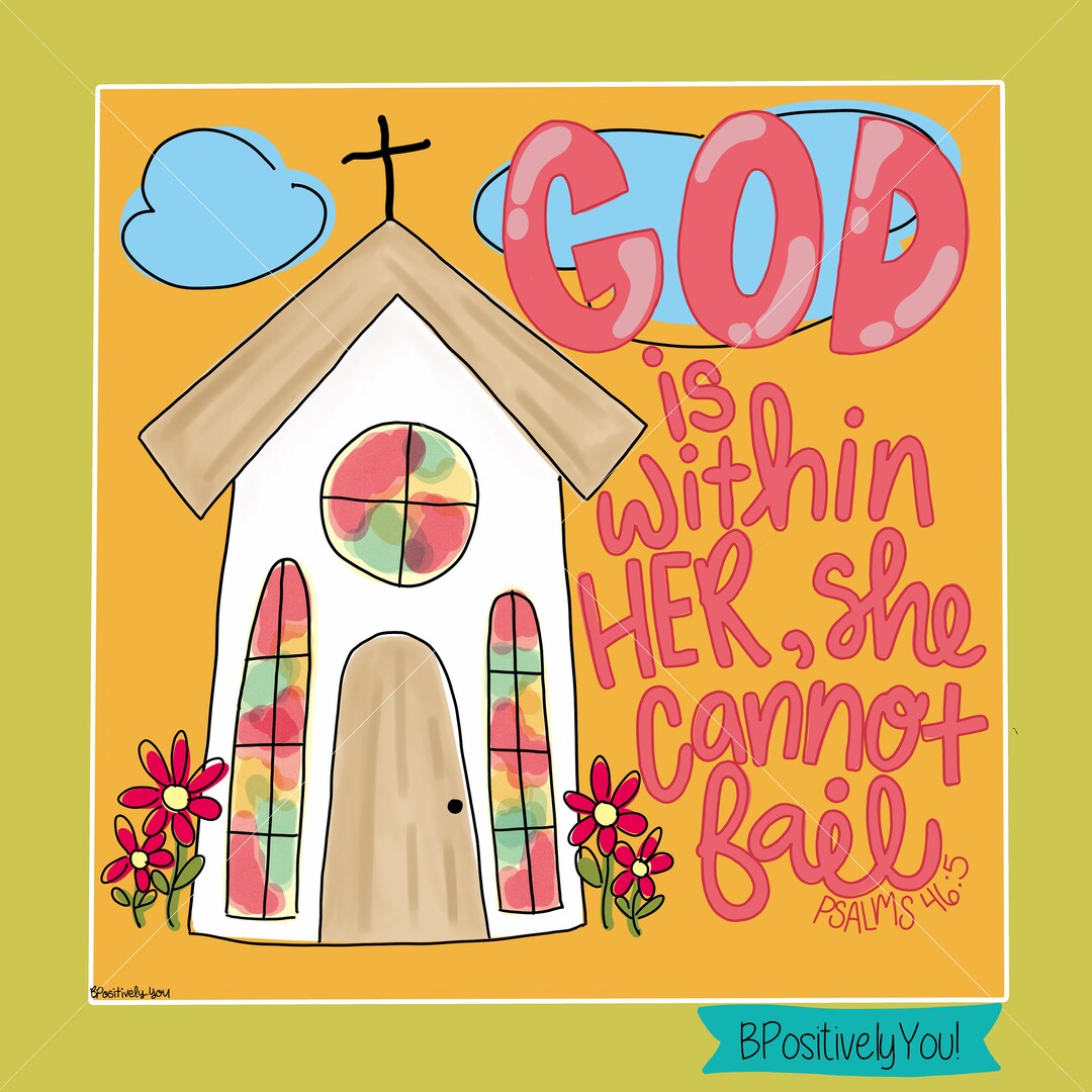 God is Within Her She Can Not Fail Hand Drawn PNG Digital Art - for ...