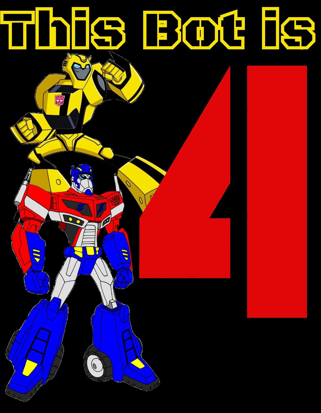 4th Birthday Transformer Shirt Design - Etsy