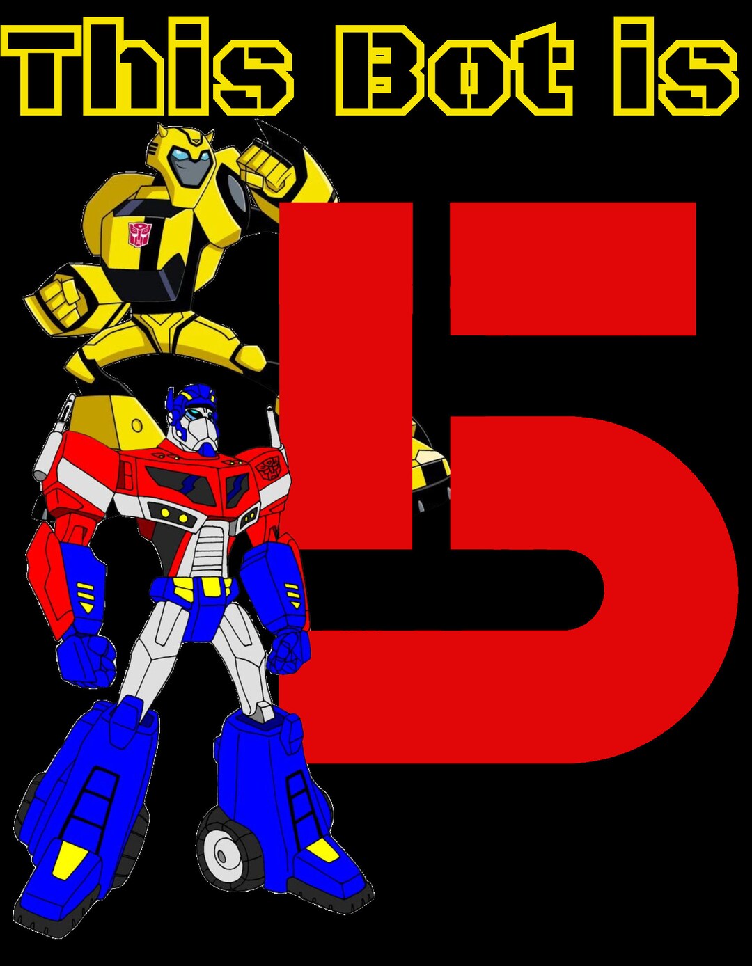 5th Birthday Transformer Shirt Design - Etsy