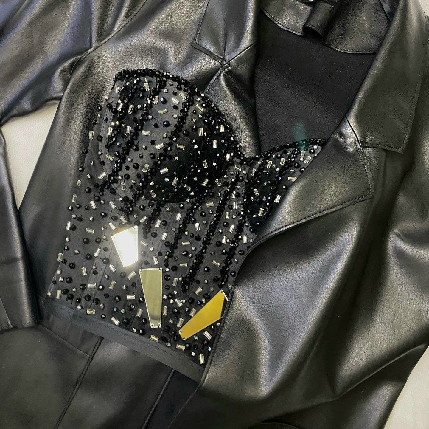 Rhinestone Embellished Corset Top, Handmade Sparkling Bustier, Crystal ...