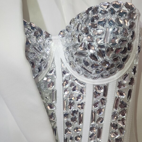 Rhinestone Bustier - Etsy