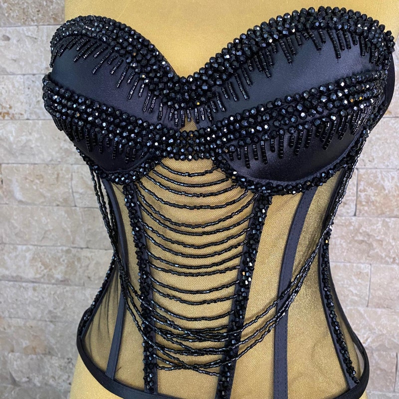 Rhinestone Corset - Etsy