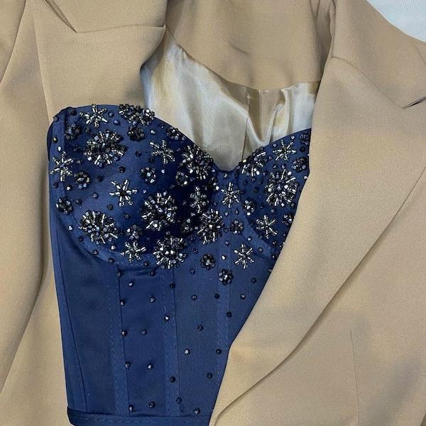 Rhinestone Corset - Etsy