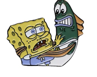 Spongebob Lifeguard Fish Cartoon Enamel Pin Squarepants Ripped Pants I ...