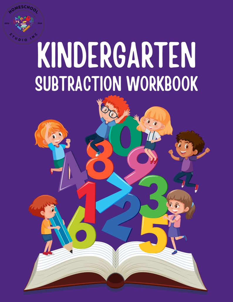 Kindergarten Subtraction Workbook- Elementary- Math- Digital Download ...