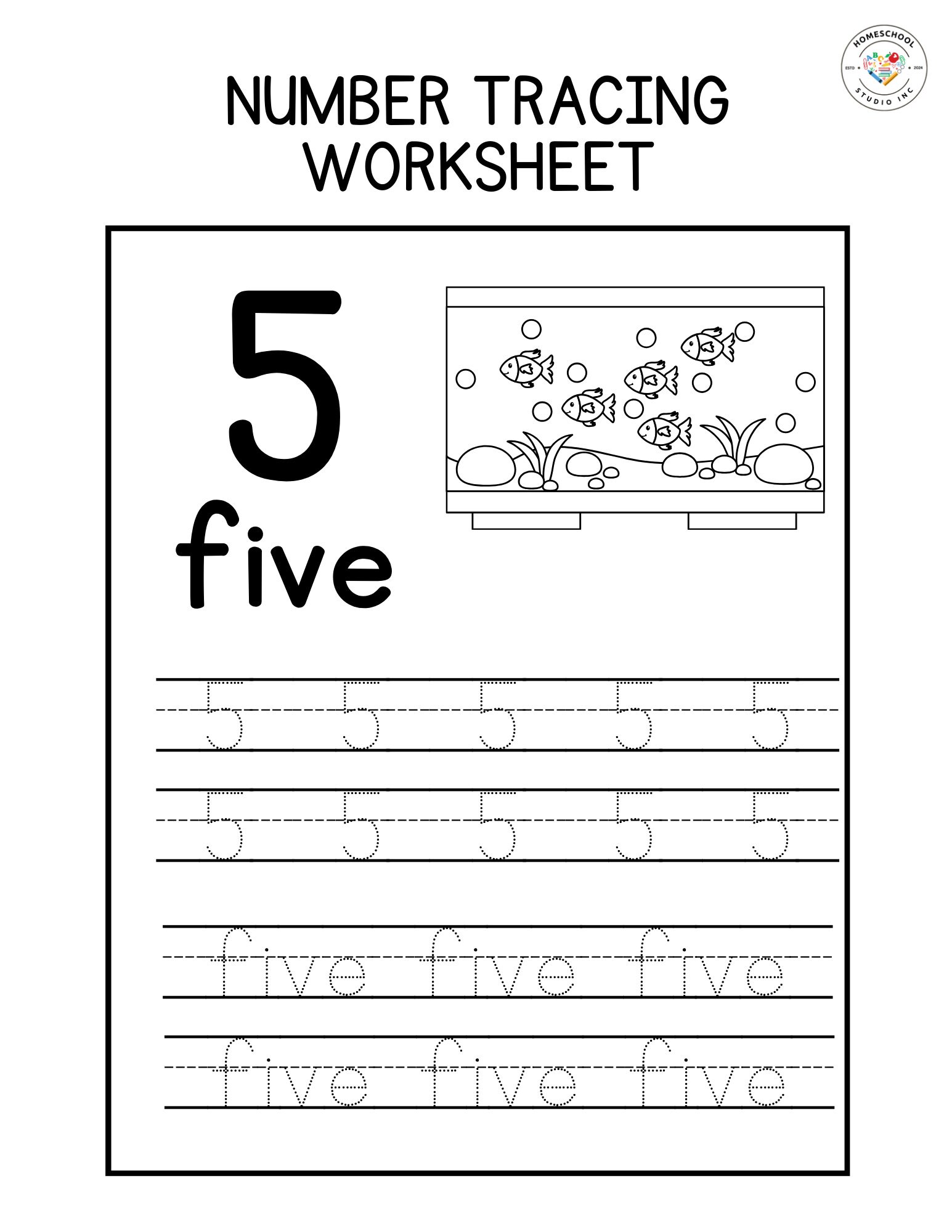 Preschool Number 1-10 Tracing Worksheets- Elementary- Math- Digital ...