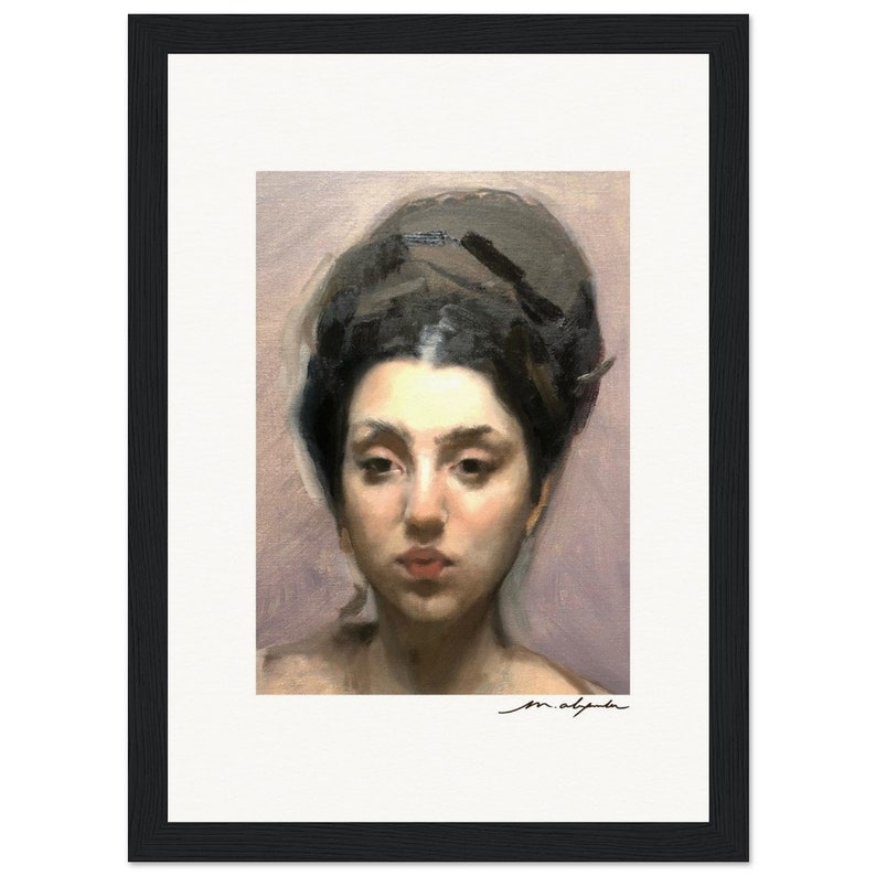 Original Portrait Oil Painting, Academic Artwork, Beautiful Classical ...