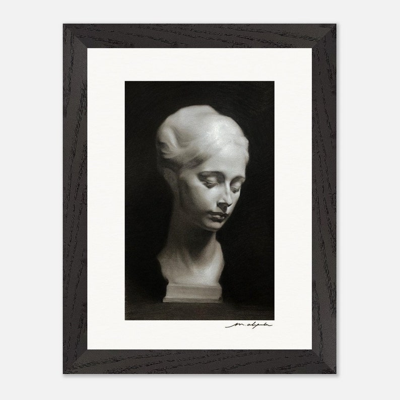 Classical Portrait Print, Fine Art Cast Drawing, Academic Wall Art ...