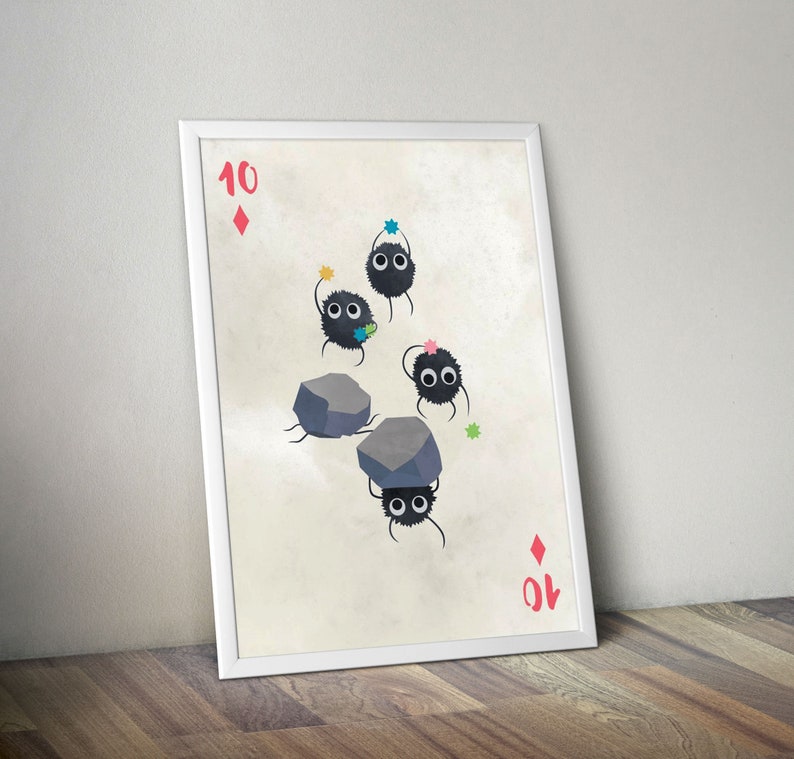 Studio Ghibli Playing Card Poster Set: Miyazaki Anime Art - Etsy