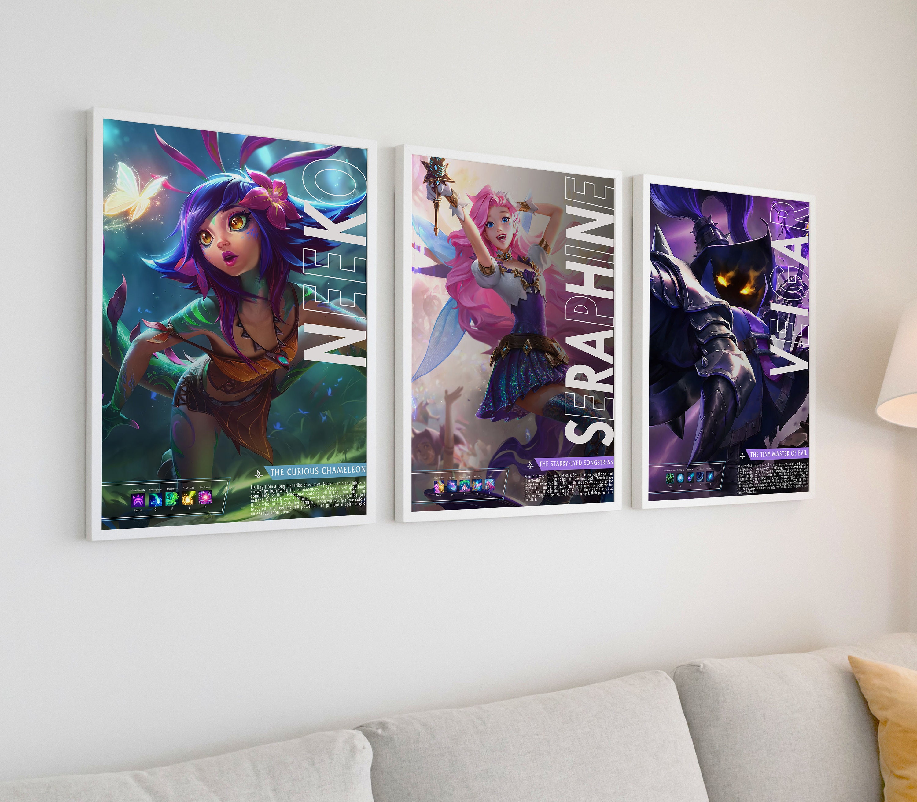 League of Legends Poster Neeko Seraphine Veigar Lol Poster Custom ...