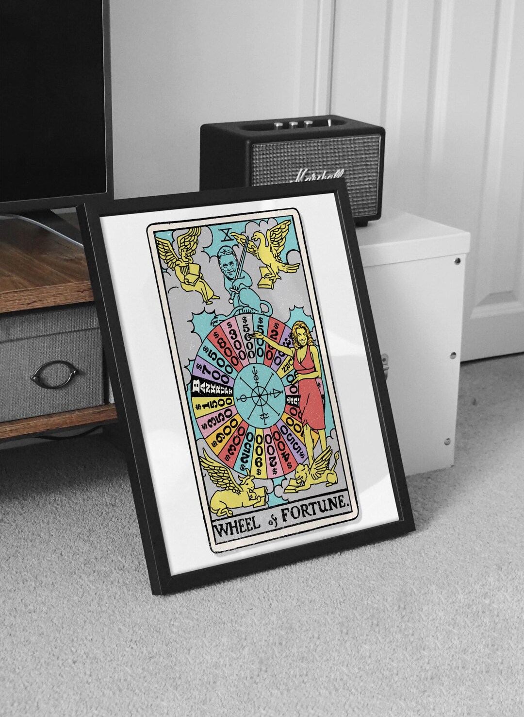 The Wheel of Fortune Poster Tarot Framed Print the Wheel of ...