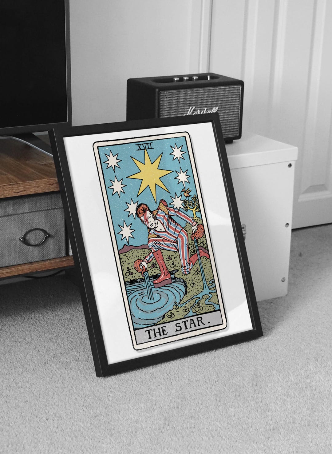 The Star Poster Tarot Framed Print the Star Tarot Card Poster Tarot ...