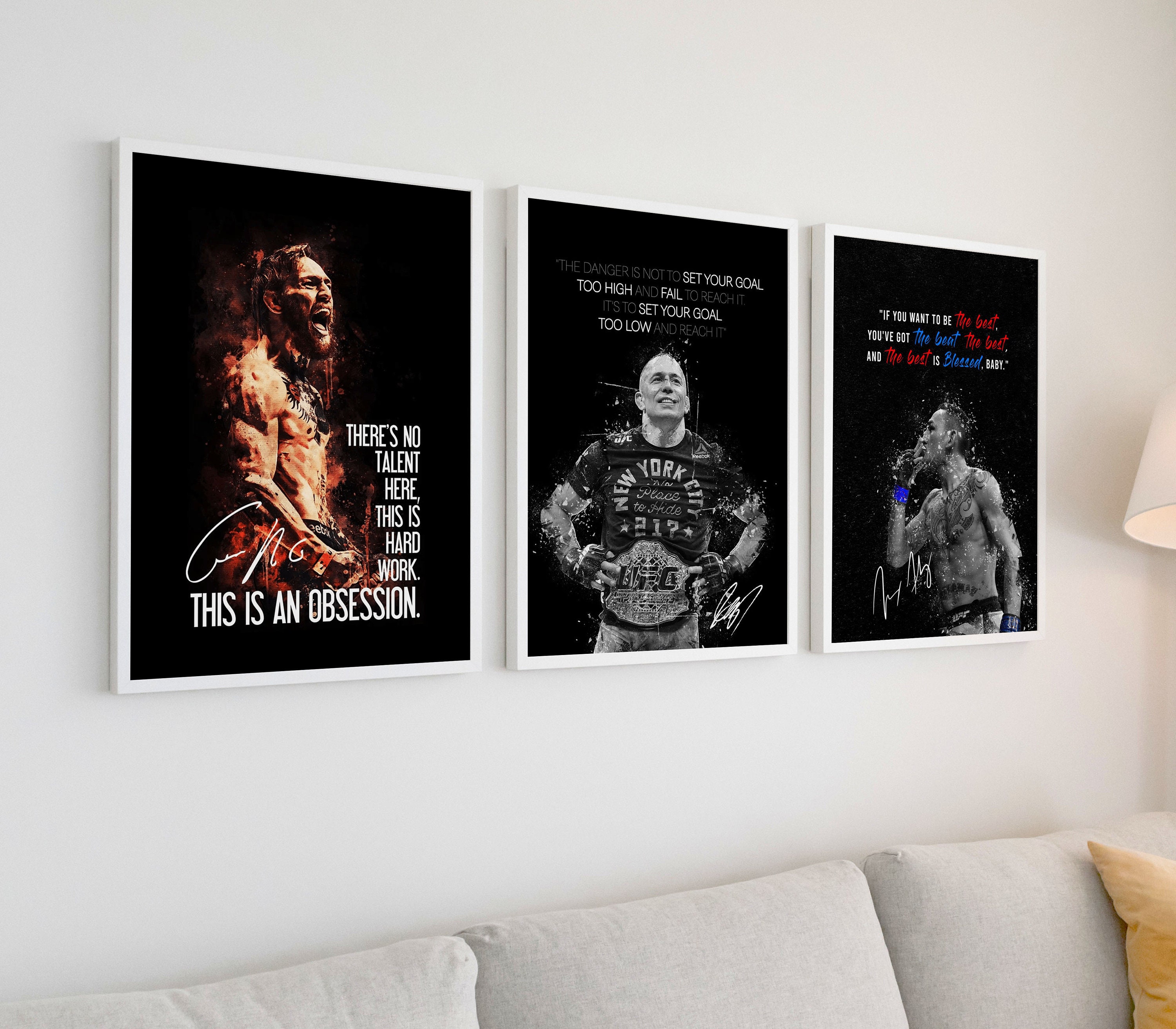 UFC Poster Conor Mcgregor Georges St Pierre Max Holloway MMA Poster ...