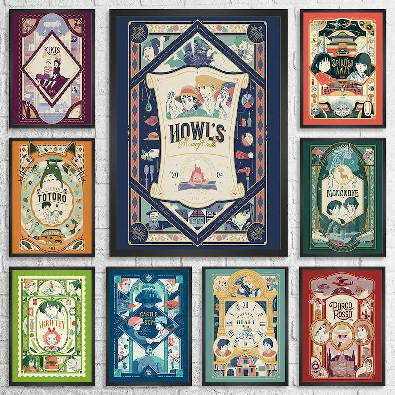 Ghibli Movie Poster Set - Etsy