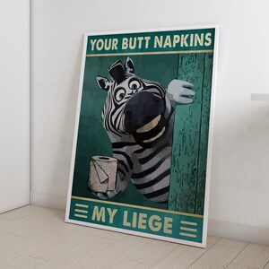 Your Butt Napkins My Liege Goat Cat Raccoon Dragon Parrot Zebra Set of ...