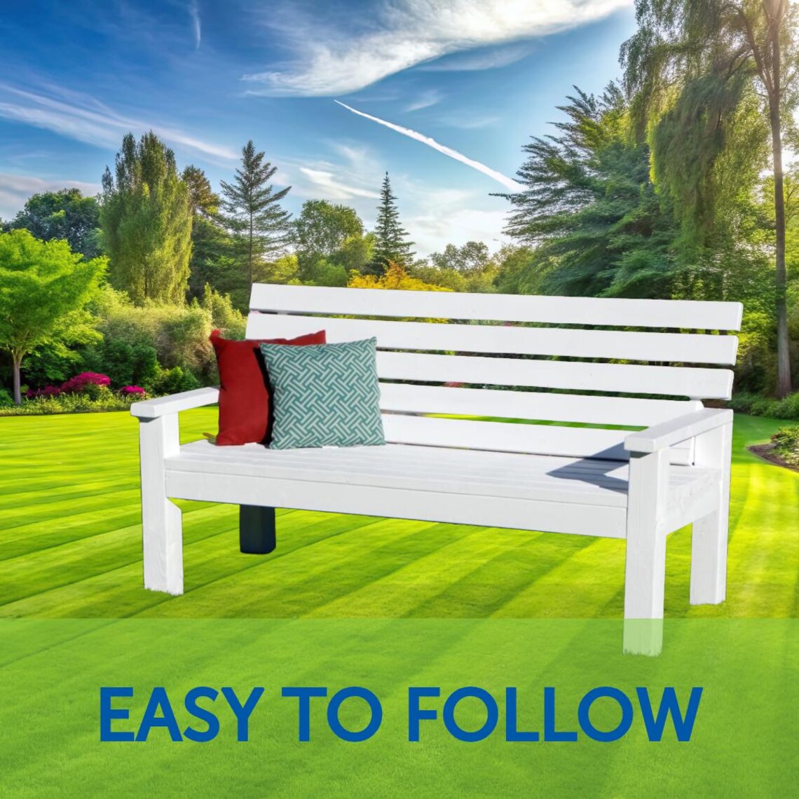 Easy to Follow DIY Outdoor Bench Guide | Hole Pocket Tool Needed ...