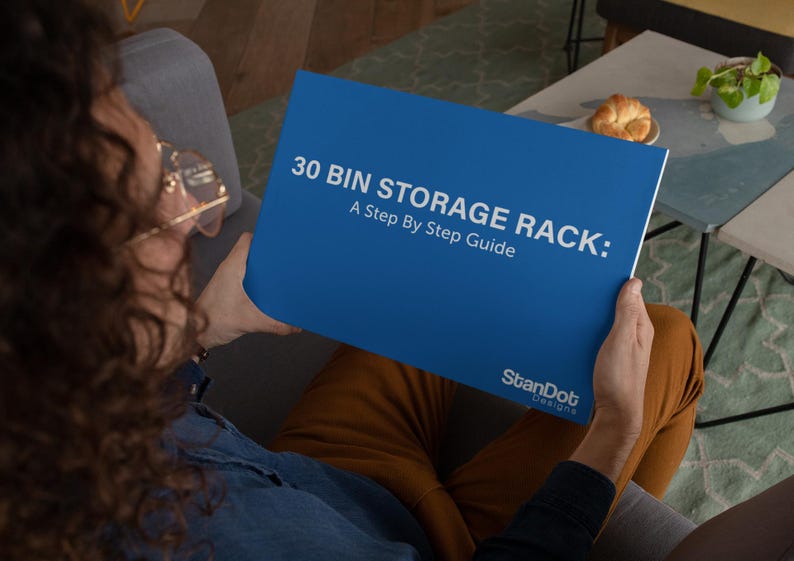 30 Bin Storage Rack Plans | Tote Storage Rack | Storage Bin Rack ...