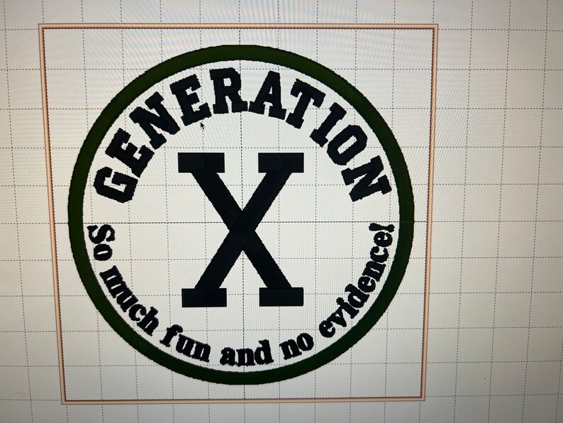 Generation X Patch Embroidery File - Etsy