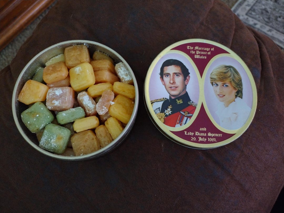 Vintage Sweets Tin With Original Sweets. Charles & Diana Wedding July ...