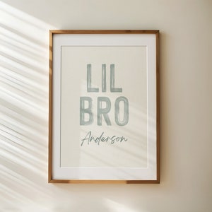 Brother Wall Art Big Bro Lil Bro Boys Bedroom Decor Set of 3 Prints ...