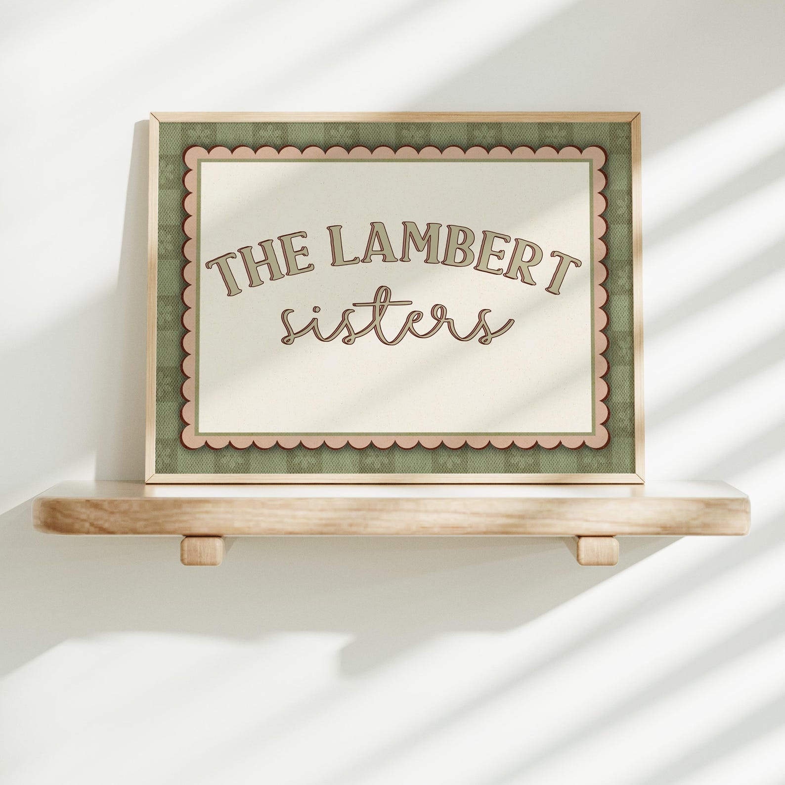 Sisters Wall Art Personalized Sibling Decor Custom Pennant Banner ...