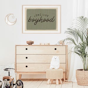 Long Live Boyhood Printable Boho Toddler Boys Kids Room Decor ...