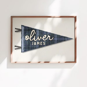 Custom Name Pennant Flag Personalized Pennant Banner Baby Shower ...