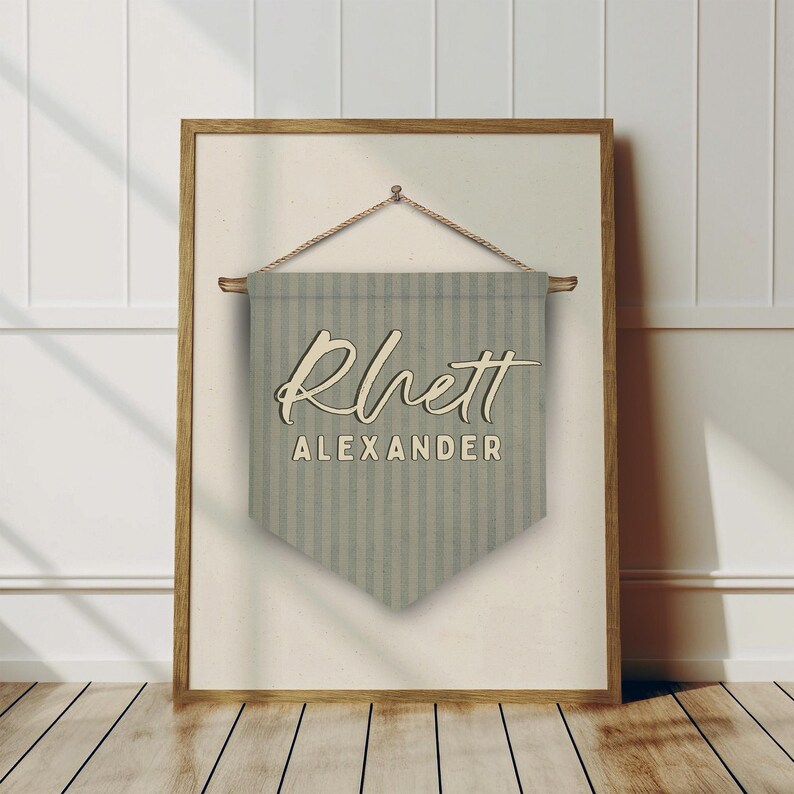 Custom Name Pennant Flag Personalized Pennant Banner Baby Shower ...