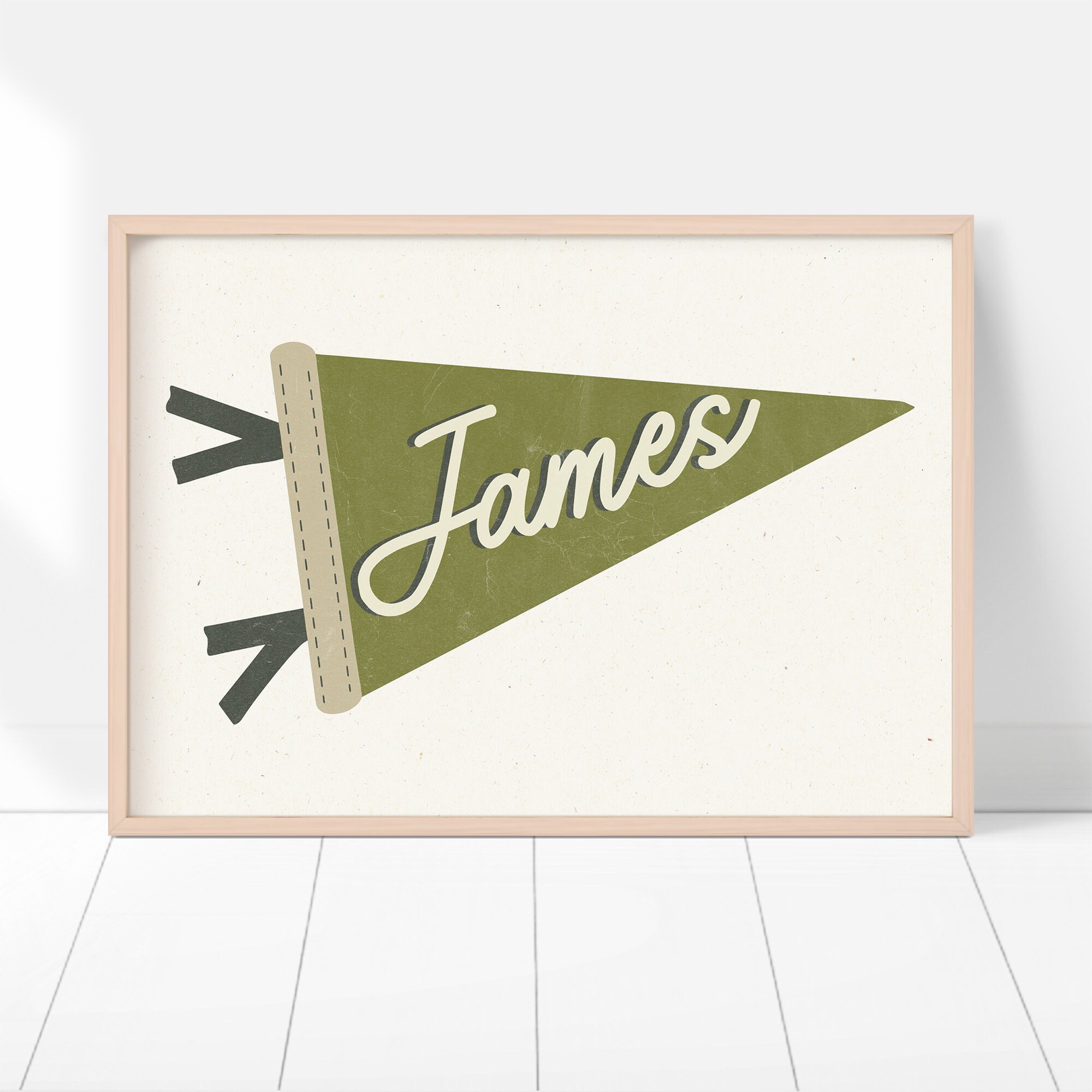 Pennant Flag Printable, Personalized Name Wall Art, Custom Name ...