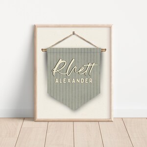 Custom Name Pennant Flag Personalized Pennant Banner Baby Shower ...