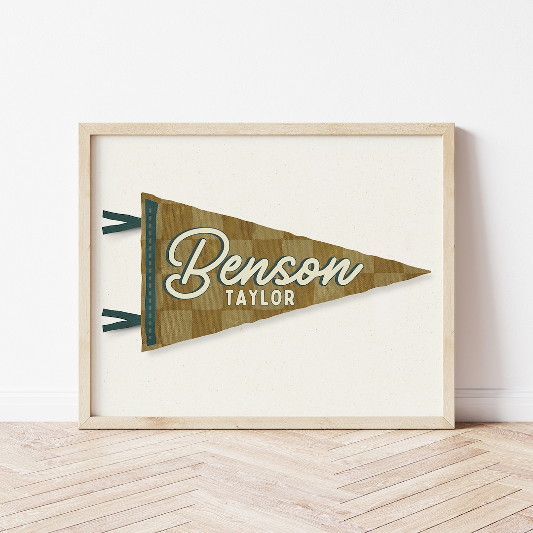 Pennant Flag Printable, Personalized Name Wall Art, Custom Name ...