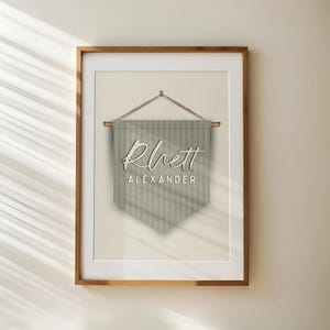 Custom Name Pennant Flag Personalized Pennant Banner Baby Shower ...