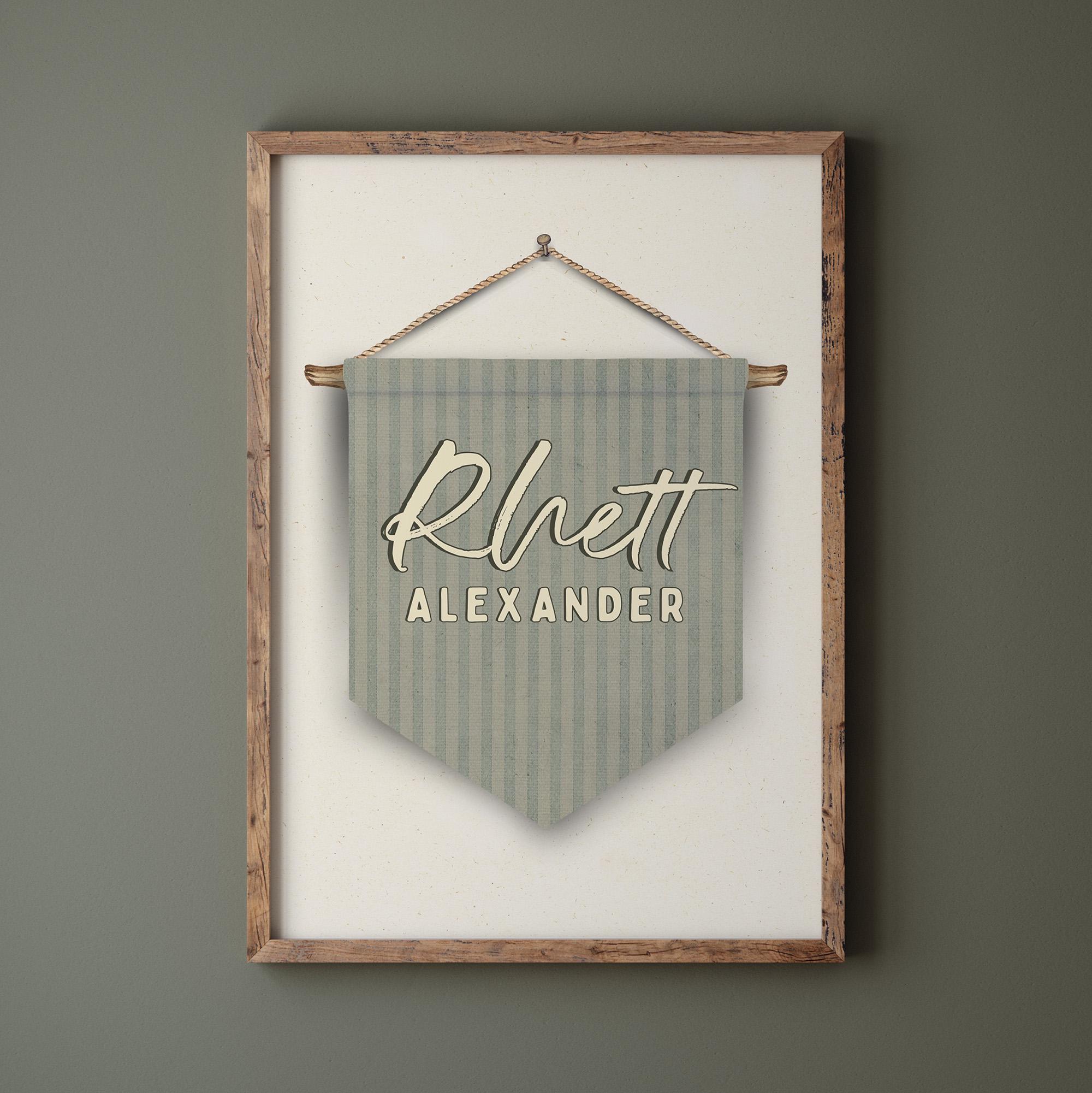 Custom Name Pennant Flag Personalized Pennant Banner Baby Shower ...