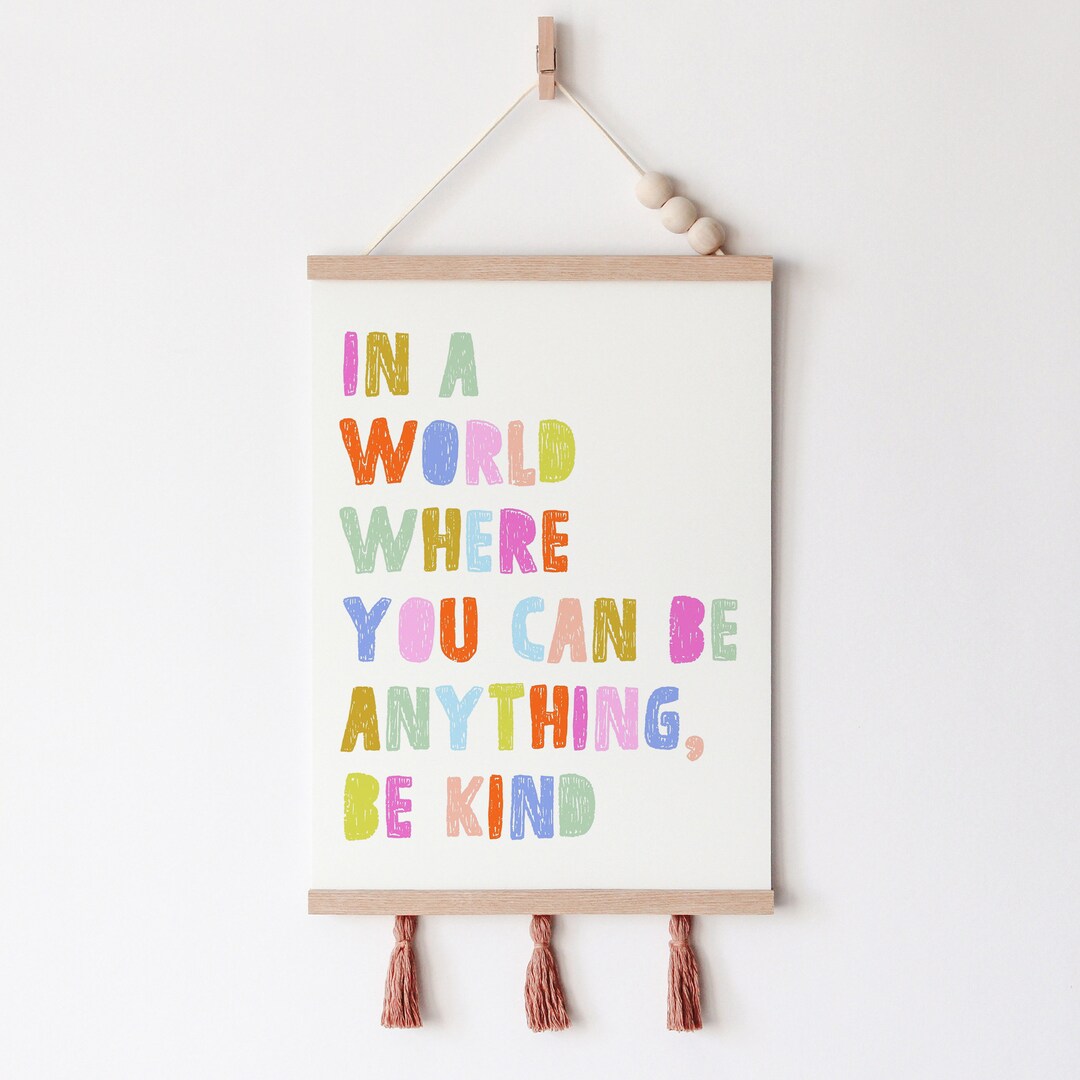 Kindness Art Print Be Kind Printable Wall Art Poster Kindness Print ...
