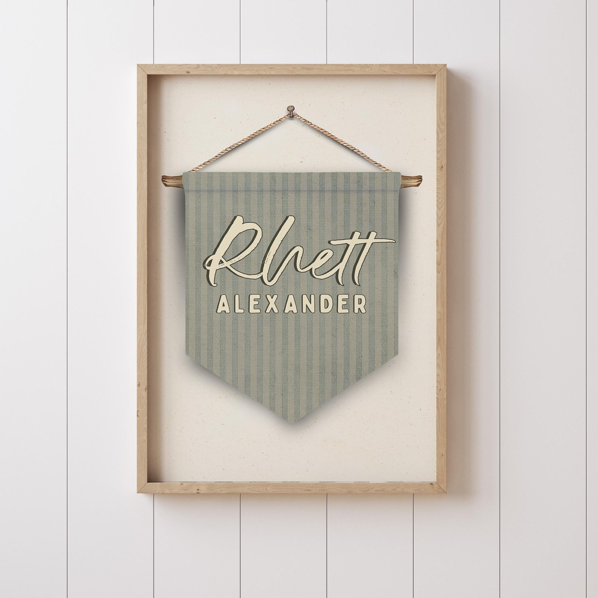 Custom Name Pennant Flag Personalized Pennant Banner Baby Shower ...