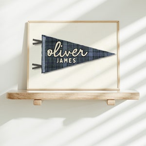 Custom Name Pennant Flag Personalized Pennant Banner Baby Shower ...