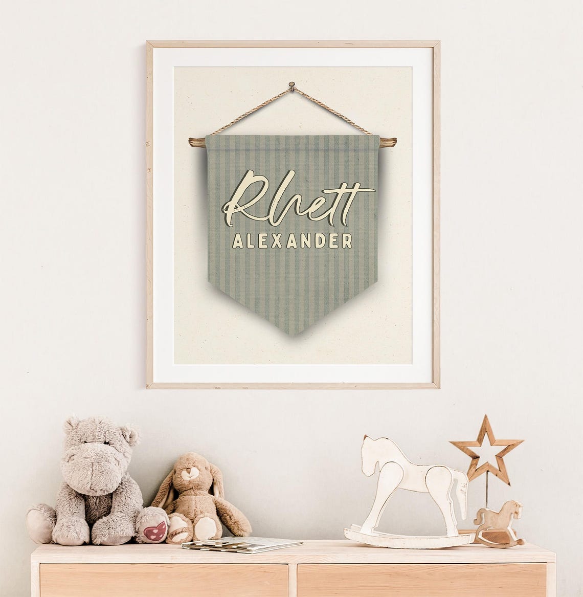 Custom Name Pennant Flag Personalized Pennant Banner Baby Shower ...