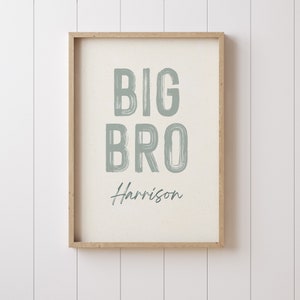 Brother Wall Art Big Bro Lil Bro Boys Bedroom Decor Set of 3 Prints ...
