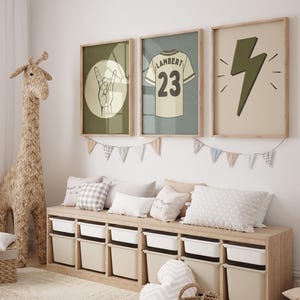 Boys Gallery Wall Art Set 6 Dinosaur Poster Adventure Awaits Pennant ...