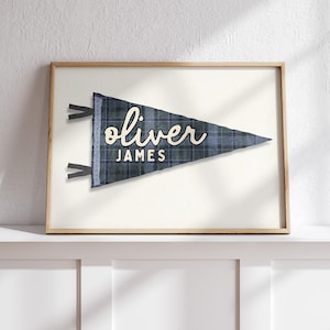 Custom Name Pennant Flag Personalized Pennant Banner Baby Shower ...